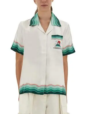 Casablanca Montagne Ondulée Silk Shirt - Multicolor