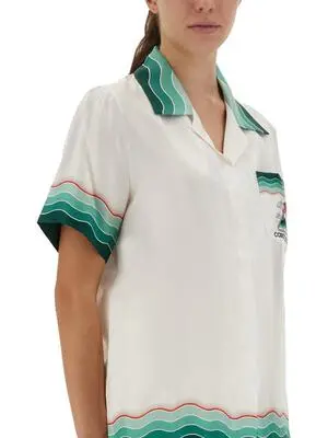 Casablanca Montagne Ondulée Silk Shirt - Multicolor