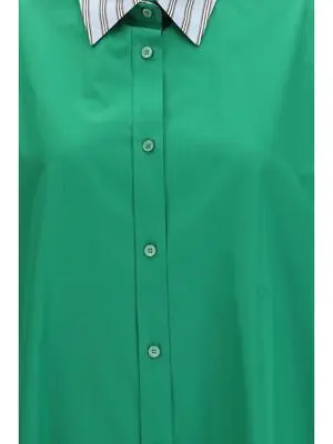 Loewe Cotton Chemisier Dress - Green