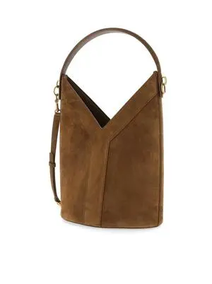 Saint Laurent Y Long Bucket Bag In Suede - Multicolor