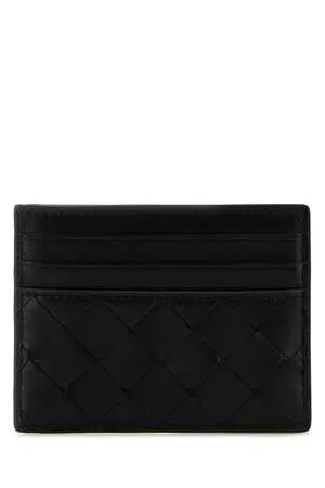 Bottega Veneta Nappa Leather Intrecciato Card Holder - Black