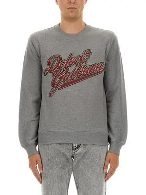 Dolce & Gabbana Jersey With Embroidery - Gray