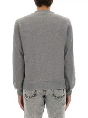 Dolce & Gabbana Cotton Jersey Sweatshirt With Embroidery - Gray