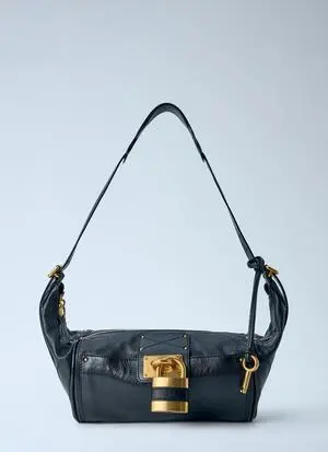 Chloé Paddington Grained Shoulder Bag - Black