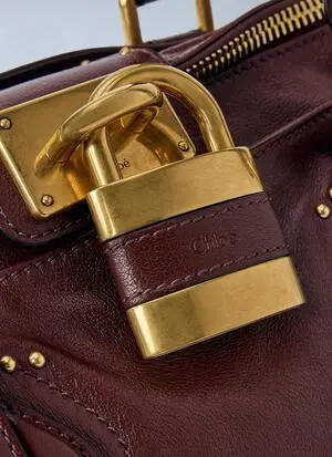 Chloé Paddington Grained Shoulder Bag - Brown