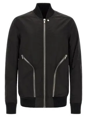 Rick Owens Heizer Flight' Bomber Jacket - Black