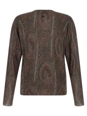Etro Silk Cashmere Paisley Sweater - Multicolor