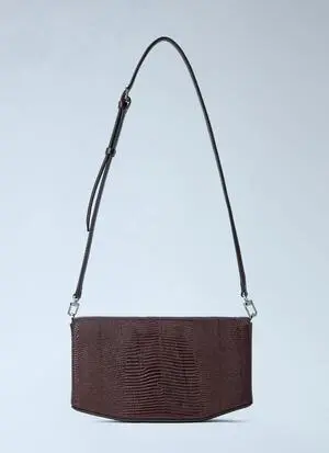 TOTEME Clip Lizard-embossed Shoulder Bag - Brown