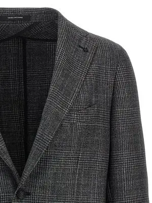 Tagliatore Check Patterned Blazer - Gray
