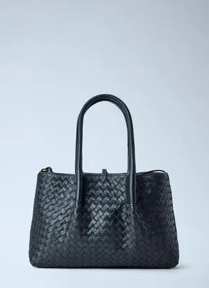 Bottega Veneta Pinacoteca Medium Handbag - Black