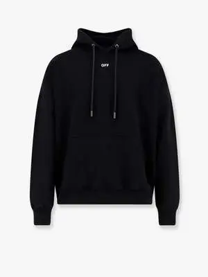 Off-White Cotton Sweatshirt - Black
