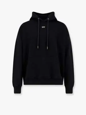 Off-White Cotton Sweatshirt - Black
