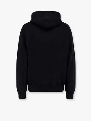 Off-White 100% Cotton Logo Sweatshirt - Black