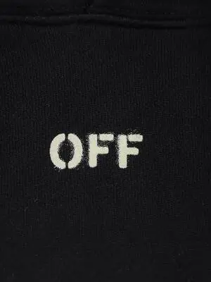 Off-White 100% Cotton Logo Sweatshirt - Black