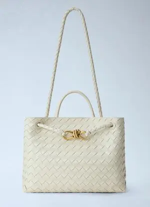 Bottega Veneta Medium Andiamo Handbag - Cream