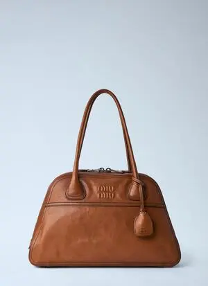 Miu Miu Embossed Leather Top Handle Bag