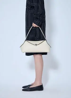 TOTEME T-lock Grained-leather Shoulder Bag - Multicolor