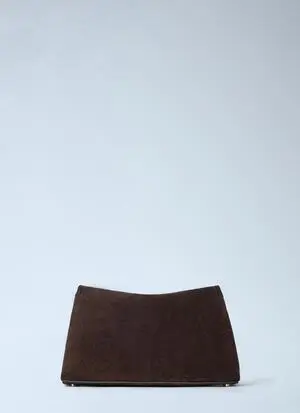 TOTEME T-lock Leather Clutch - Brown