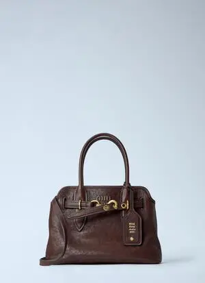 Miu Miu Adventure Nappa Leather Bag - Brown