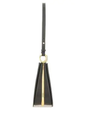 Rabanne Medium Leather Ring Bag - Black