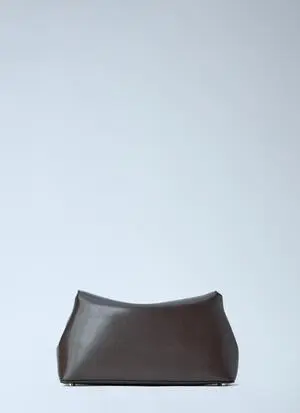 TOTEME T-lock Leather Clutch - Brown