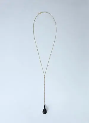 TOTEME Large Onyx Drop Necklace - Black