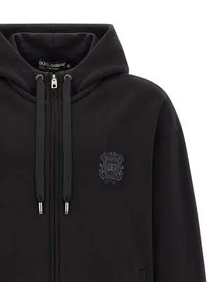 Dolce & Gabbana Coat Of Arms Logo Hoodie - Black