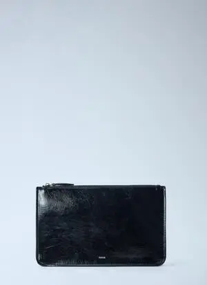 TOTEME Threefold Naplack Clutch Bag - Black