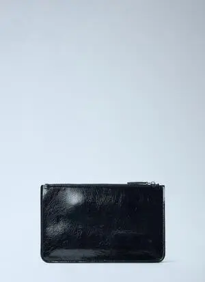 TOTEME Threefold Naplack Clutch Bag - Black