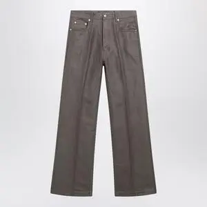 Rick Owens Taupe Cotton-blend Trousers - Gray