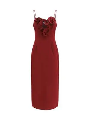 Magda Butrym Flower Detail Midi Dress - Multicolor