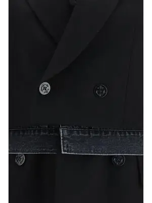 Sacai Wool Flannel And Denim Jacket