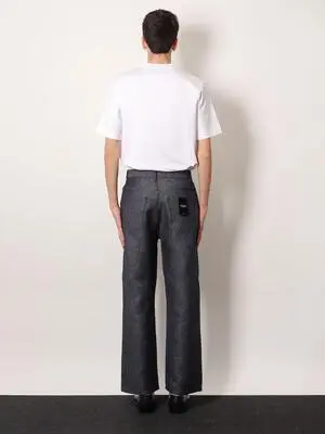 Fendi Relaxed Linen, Cotton And Silk Jeans - Multicolor