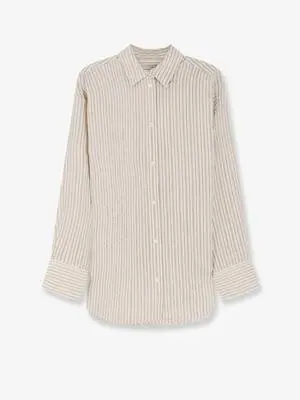 TOTEME Oversized Striped Silk Shirt