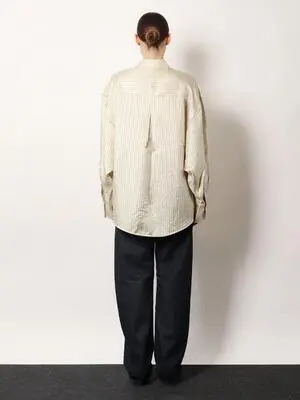 TOTEME Oversized Striped Silk Shirt