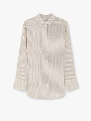 TOTEME Oversized Striped Silk Shirt - Multicolor