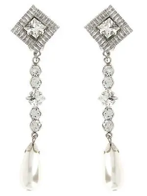 Alessandra Rich Pendant Earrings - Silver