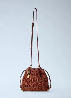 Chloé Mini Summer Banana Drawstring Shoulder Bag - Brown
