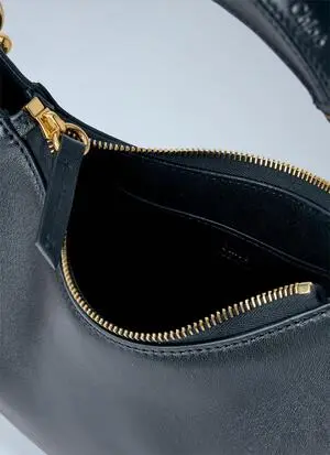 Chloé Banana Nappa Zipped Shoulder Bag - Black