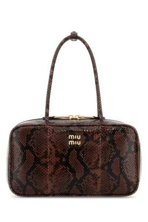 Miu Miu Printed Leather Beau Shoulder Bag - Multicolor
