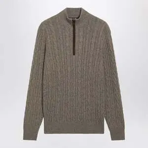Loro Piana Cable-knit Sweater In Baby Cashmere - Brown