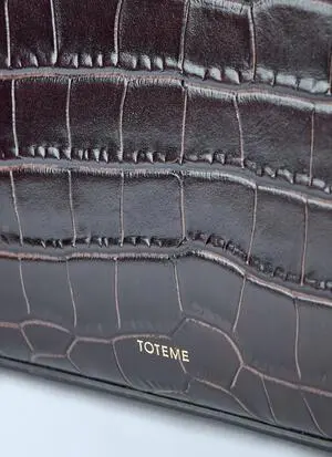 TOTEME Croco-embossed Leather Day Pouch - Brown