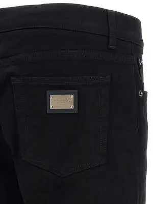 Dolce & Gabbana Logo Plaque Jeans - Black