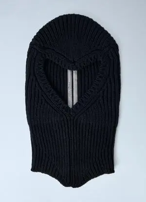 Rick Owens Ribbed Knit Balaclava - Black