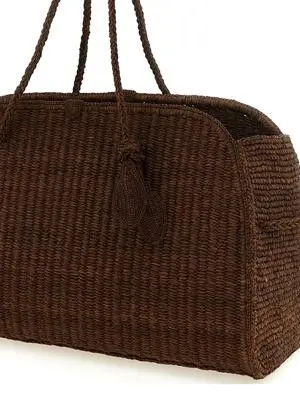 Jacquemus Le Grand Turismo Raphia' Shopping Bag - Brown