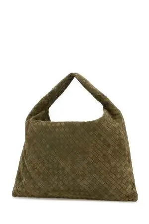 Bottega Veneta Suede Hop Shoulder Bag - Green