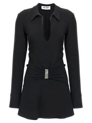 Attico Mini Polo Dress - Black