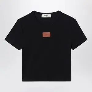 Fendi Cotton T-shirt With Logo Patch