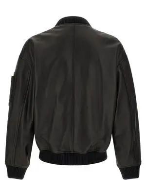 Dsquared2 Leather Bomber Jacket