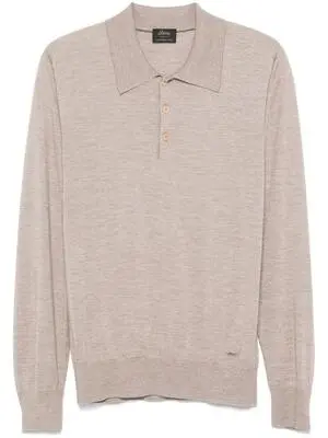 Brioni Brioni Men Cashmere And Silk Polo Shirt Multicolor